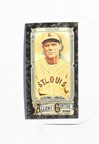 George Sisler ~ 2025 Topps Allen & Ginter ~ Mini Black Border #170 ...