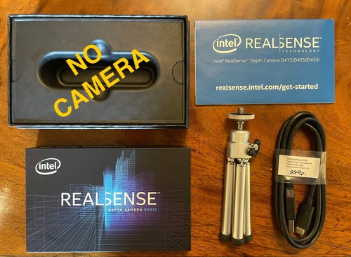 New! NO CAMERA. Intel Realsense D435i Tripod, USB Cable, Box ...