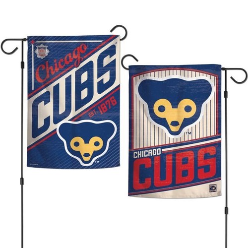 CHICAGO CUBS COOPERSTOWN COLLECTION 2 SIDED GARDEN FLAG 12"X18" YARD ...
