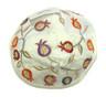 Judaica Kippah White Silver Gold Birds Embroidered Yarmulke Yamaka 22 ...