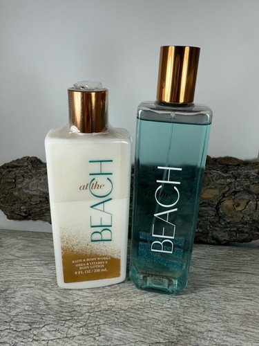 NEW! 2 pc Bath & Body Works AT THE BEACH Lotion & mist set shea butter ...