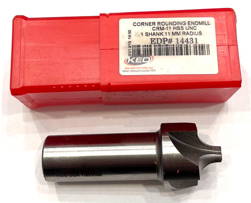 KEO 1" Shank 11mm Radius HSS 4 Flute Corner Rounding End Mill 14431 USA ...