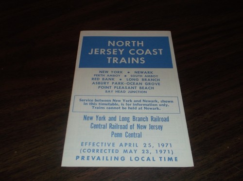 MAY 1971 NY&LB NEW YORK AND LONG BRANCH CNJ PENN CENTRAL PUBLIC ...