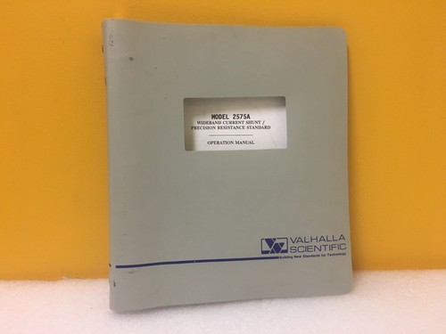 Valhallah 2575A Wideband Current Shunt / Precision Resistance Standard ...