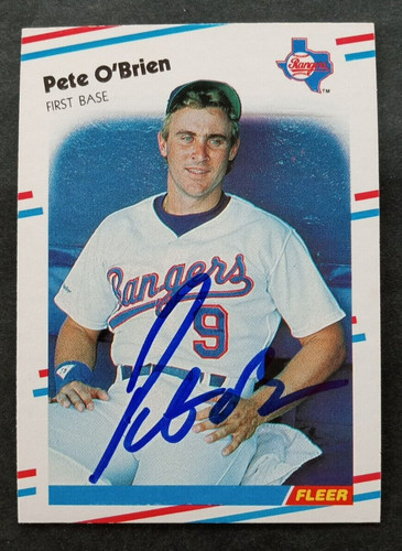1988 Fleer SIGNED: Pete O'Brien, RANGERS #475 | eBay