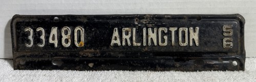 Vintage 1956 Arlington Virginia License Plate Topper | eBay