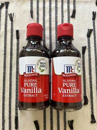 (2) McCormick All•Natural Pure Vanilla Extract (LOTOF 2)8 Oz Vegan ...