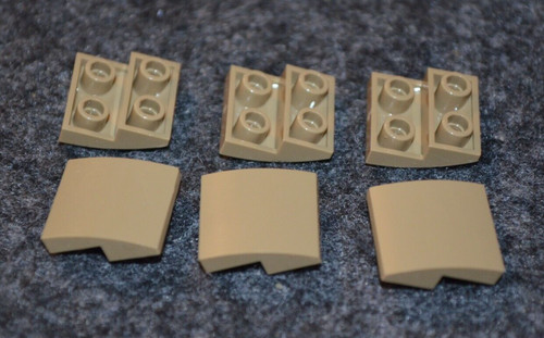 (6) 2x2 Dark Tan Inverted Rounded Bottom Bow Bricks - NEW Lego Parts ...