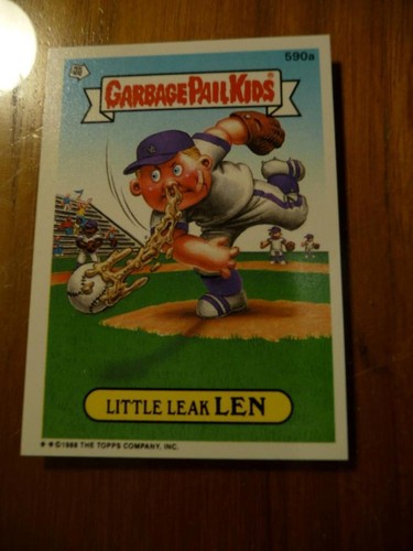 1988 Topps Garbage Pail Kids 15th Series NDC Card 590a Little Leak Len ...