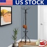 Coat Rack Hall Tree 12 Hooks Entryway 70"H Bedroom Metal Grey ...