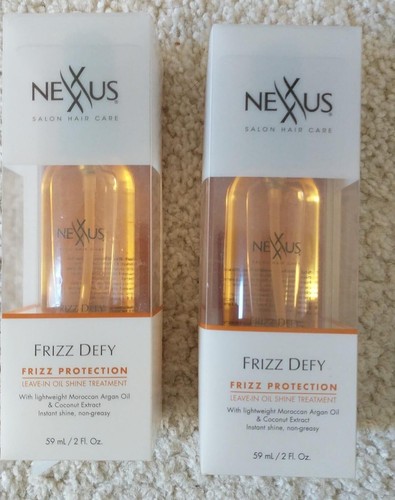 Pack of 2 Nexxus frizz defy frizz protection leave in oil shine ...