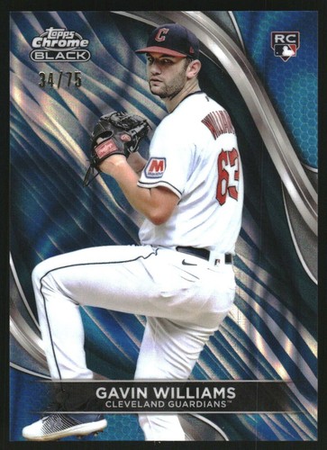 2024 Topps Chrome Black Blue Lava Refractors #99 Gavin Williams /75 | eBay