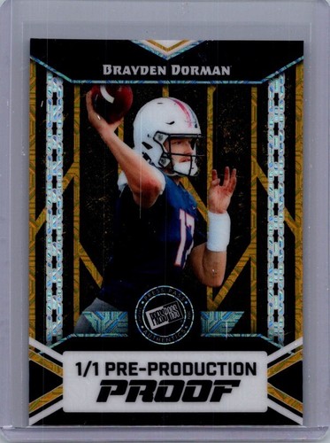 Brayden Dorman 2024 Leaf Football 1/1 Pre Production Proof | eBay