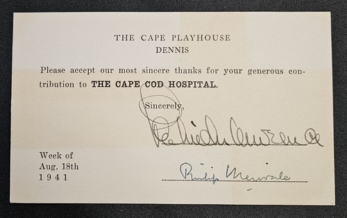 Gertrude Lawrence, Philip Merivale Autographs English Actress & Actor ...