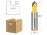 90 Degree X 1/2" Diameter V Groove Router Bit - 1/2" Shank - Yonico ...