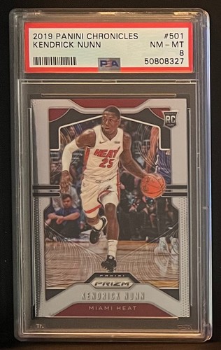 2019 Panini Chronicles #501 Kendrick Nunn PSA 8 NM-MT Prizm RC Rookie ...