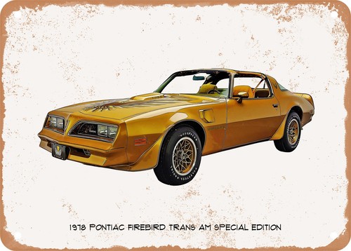 Classic Car Art - 1978 Pontiac Trans Am Oil Painting - Rusty Look Metal ...