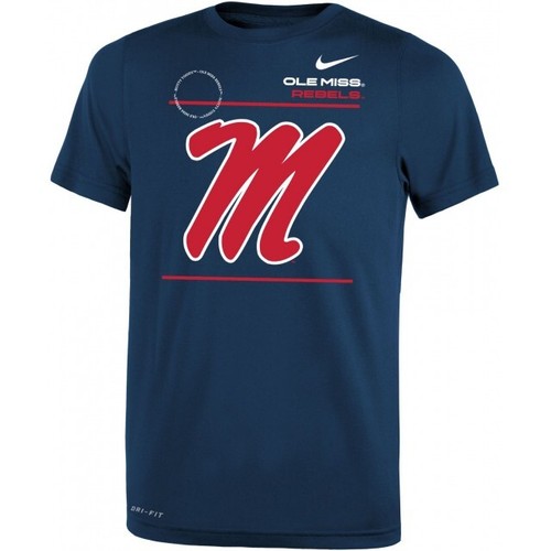 Nike NCAA Mens Ole Miss Dri-Fit Sideline T Shirt Blue 3XL | eBay
