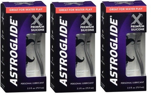 Astroglide X Premium Silicone Personal Lubricant 2.5 Oz X 3 Packs ...