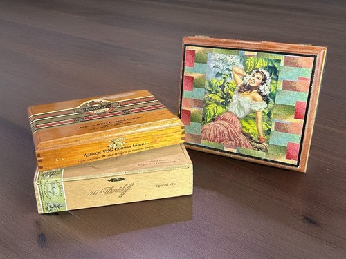 Lot of 3 Cigar Boxes Empty!! Ashton VSG Corona Gordo, Ashton VSG ...
