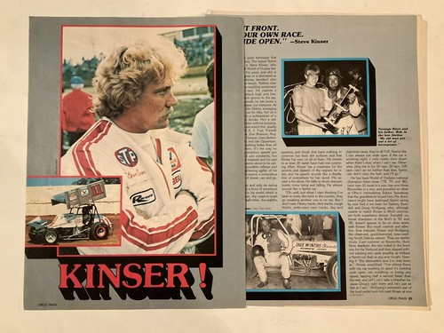 Steve Kinser World Of Outlaws Sprint Car Racing 7 Pg VTG Orig Print ...