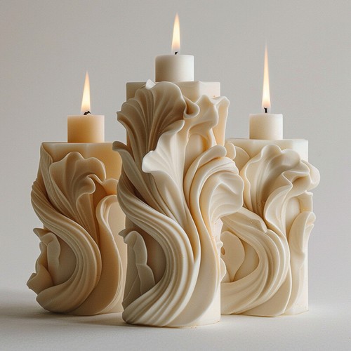 Helix Spiral Candle Mold Resin Mold DIY Mould 3D Art Candle Mold Home ...