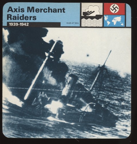 Axis Merchant Raiders Edito Service Card Second World War II At Sea | eBay