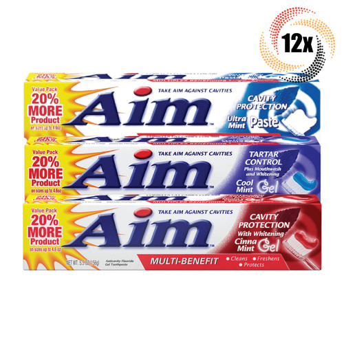Aim Cavity Protection Multi-benefit Toothpaste GEL Cinnamint 5.5 Oz for ...