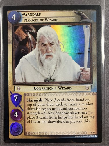 Decipher Lord of the Rings TCG FOIL - Gandalf, Manager of Wizards ...