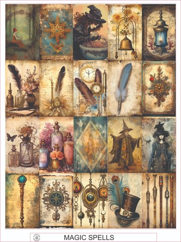 MAGIC SPELLS - COMPLETE SHEET OF 25 STICKERS | eBay