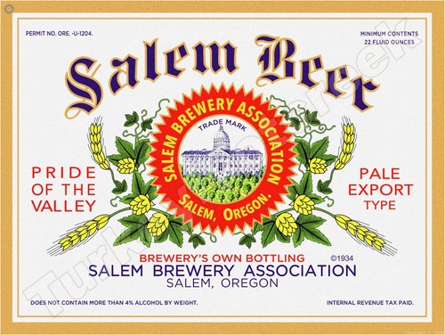 Salem Beer Label 18" x 24" Metal Sign | eBay
