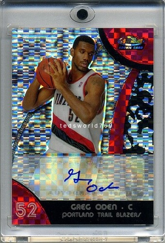 2007-08 Finest Rookie Autograph X-fractors #177 Greg Oden RC AU Auto ...