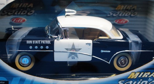 VINTAGE MIRA SOLIDO 1955 DIE-CAST 1:18 SCALE BUICK CENTURY COUPE POLICE ...