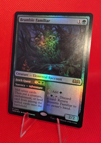 MTG Bramble Familiar // Fetch Quest Foil 164 Wilds of Eldraine Magic | eBay