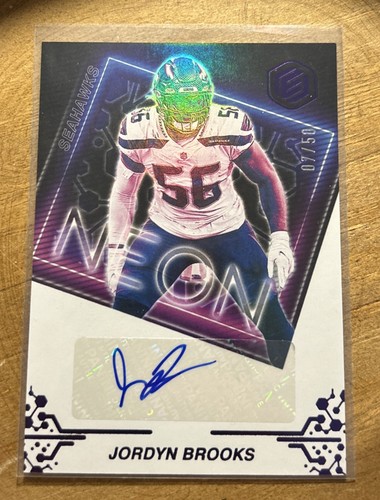 2022 Elements Jordyn Brooks Neon Signs Autographs Purple /50 #NS-JB ...