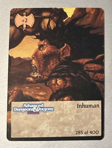 Spellfire CCG Uncommon Card Inhuman - 1st Edition 285 of 400 | eBay