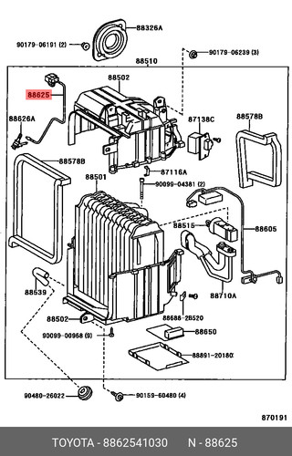 Genuine OE thermistor, cooler, no.1, 8862541030 for TOYOTA 88625-41030 ...