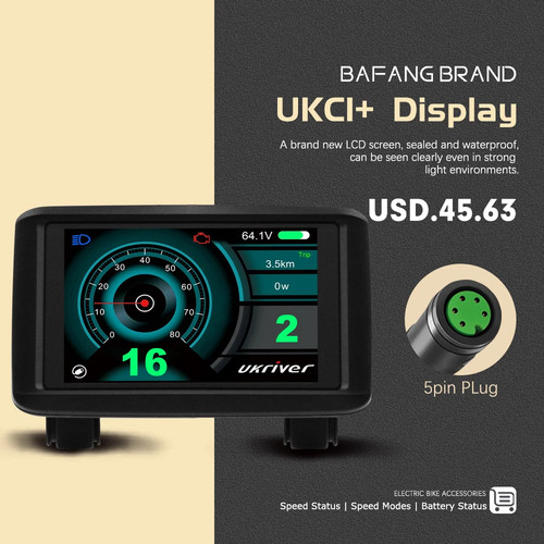 Electric Bike LCD Display UKC1 Screen Bluetooth Funtion for Mid Hub ...