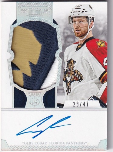 🏒 12-13 DOMINION ROOKIE AUTO PATCH - COLBY ROBAK RC /47 #124 FLORIDA ...