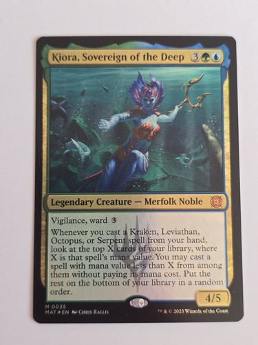 1x FOIL KIORA, SOVEREIGN OF THE DEEP - MArch - MTG - NM - Magic the ...