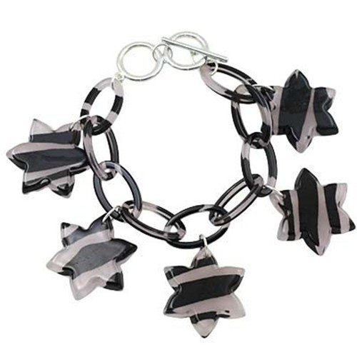 Jewish Theme Star of David Charm Bracelet-Zebra Pattern-Formica-Up to 9 ...