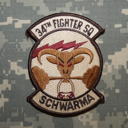 Original USAF 34th Fighter Squadron Desert Subdued Patch | eBay