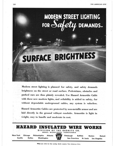 1938 HAZARD ARMORTITE CABLE FOR STREET LIGHTING SALES ART AD | eBay