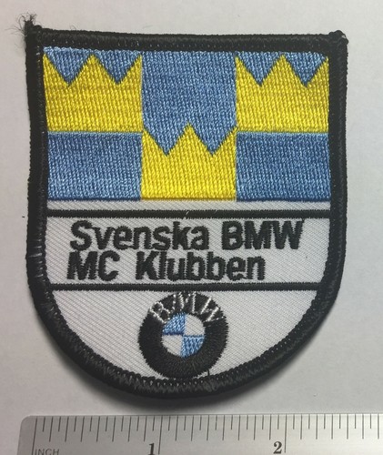 Swedish Svenska BMW MC Klubben Patch, Biker Motorcycle Club Embroidered ...