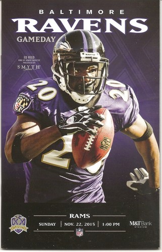 BALTIMORE RAVENS 2015 NFL GAME PROGRAM vs RAMS, ED REED | eBay
