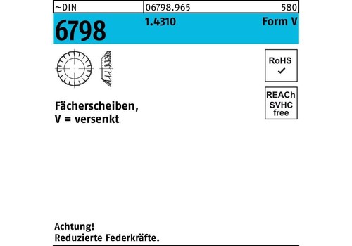 Reyher Fächerscheibe DIN 6798 Form V versenkt V 10,5 1.4310 | eBay.de