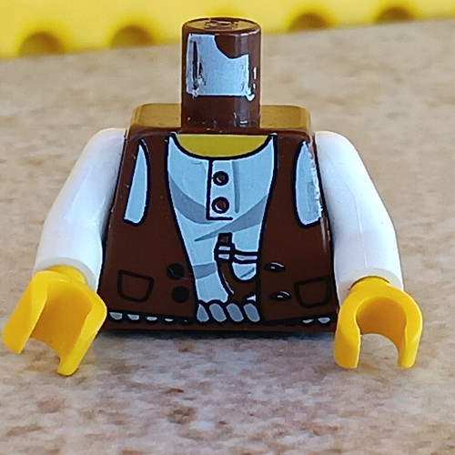 LEGO Vintage Sling Shot Body Part Torso Complete Arms Hands Yellow Rope ...