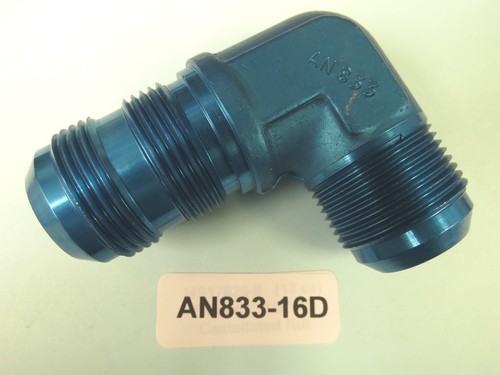 AN833-16D Bulkhead 90 Degree Elbow Aircraft Race Sprint | eBay