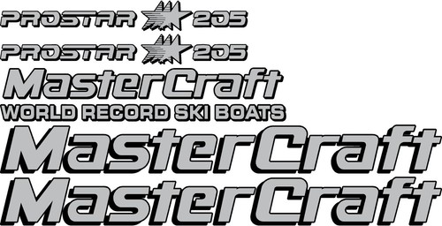 Black and Silver MasterCraft Prostar 205 Decals Full set #1 | eBay