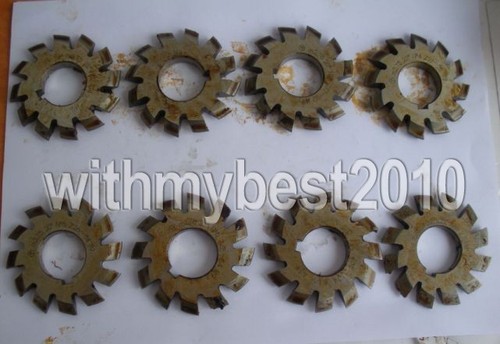 Lot 8pcs M2 20degree #1-8 Involute Gear Cutters HSS 1Set Module 2 Gear ...